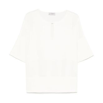 Alberto Biani Ivory Hemden mit Kurzen &Auml;rmeln - - Blouses & Shirts - Damen - Beige - L