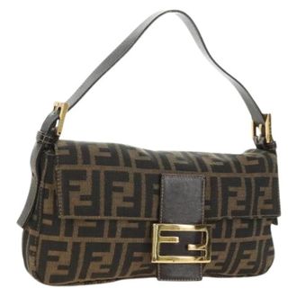 Fendi Pre-owned Vintage Zucca Canvas Shoulder Bag - Femme - Pre-owned - Brun - Taille: ONE Size