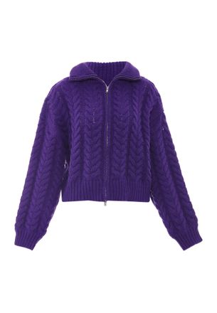 Mymo Strickjacke Damen lila
