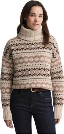 Barbour Femme, Pulls, Beige, Taille: 34 FR Pull &agrave; col roul&eacute; Helen