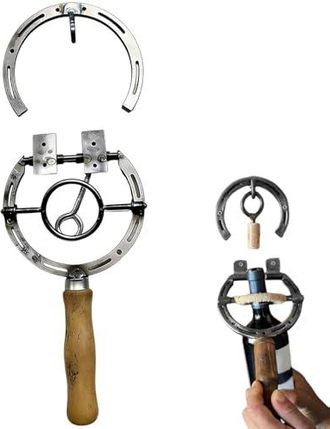 Generic D&eacute;capsuleur rustique en forme de fer &agrave; cheval, d&eacute;capsuleur mural vintage avec fonte robuste, d&eacute;coration de style occidental, cadeau pour cuisine, bar 