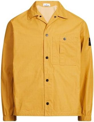 Stone Island Surchemise droite &agrave; col classique en coton