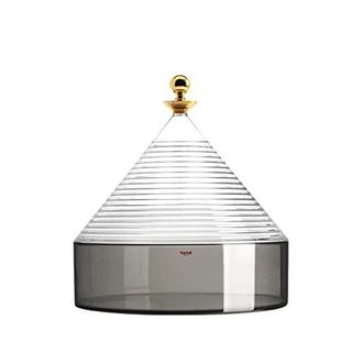 Kartell Trullo Boîte de rangement en verre fumé transparent 27 x 25 cm