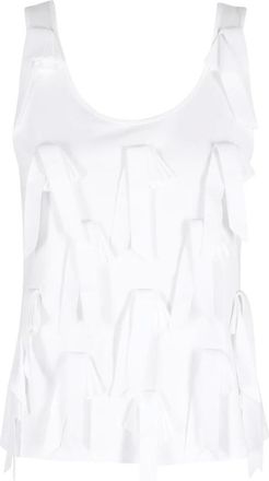 Isabelle Blanche Femme, Tops, Blanc, Taille: 36 FR Top &agrave; franges