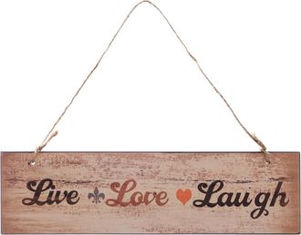 My Flair Holzschild Live Love Laugh Drucke auf Holz, Mehrfarbig, einzigartig