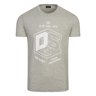 Diesel T-Diego-A3 DSL Box Logo Graues T-Shirt