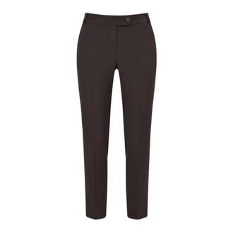 Rinascimento Pantalon &agrave; pli marqu&eacute; - Femme - Pantalons - Brun - Taille: 38 FR