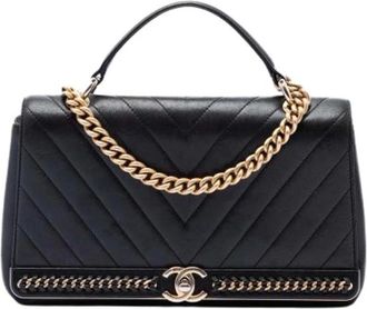 Chanel Pre-owned Vintage Quilted Satchel - Femme - Pre-owned - Noir - Taille: ONE Size