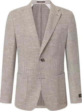 Windsor Strukturiertes Einreiher-Sakko mit Leinen in Stretch-Qualit&auml;t, Shaped Fit in