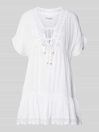 Banana Moon Minikleid aus Viskose mit Schn&uuml;rung Modell AVELLE SEATIME