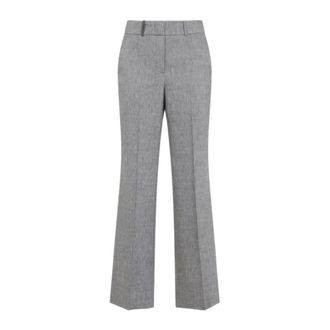 PESERICO Femme, Pantalons, Gris, Taille: 40 FR Pantalon en Lin et Laine
