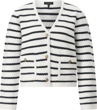 Rag & Bone Femme, Pulls, Blanc, Taille: 38 FR Cardigan en laine à rayures Style Chic