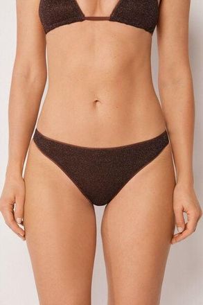 Calzedonia Bikinihose Metallic Glow Braun