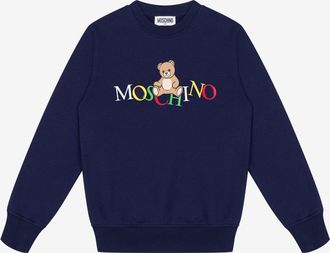 Moschino Sweat-shirt en coton imprimé - Bleu