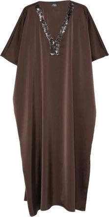 Marina Rinaldi Femme, Robes, Brun, Taille: 40 FR Maxi Robes