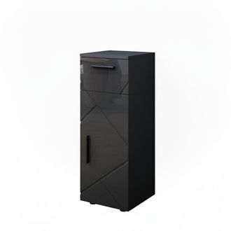 Vicco Midischrank Anthrazit Hochglanz Irma 30x81x30 cm - Badezimmerm&ouml;bel, Ideal f&uuml;r kleine R&auml;ume und schmale Nischen