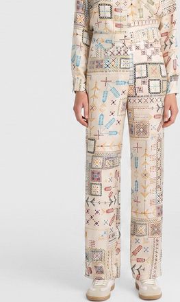 Momoni Pantalon Femme couleur Cr&egrave;me