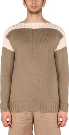 Fendi Cotton and Cashmere Blend Sweater - Beige
