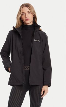 Jack Wolfskin Outdoor-Jacke Trailtime 2l A63902 Schwarz Regular Fit