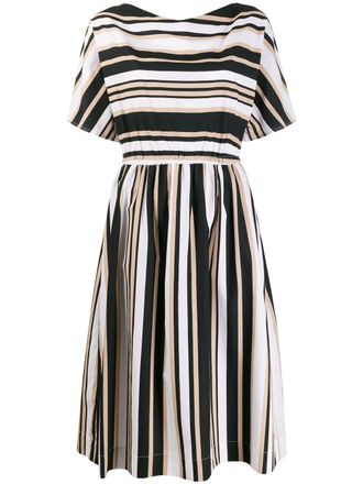Woolrich robe mi-longue Scully Stripe - Noir