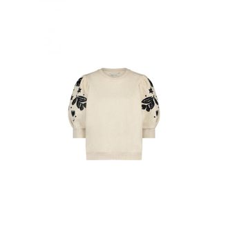 Fab By Fabienne Chapot Beiger Floral-Pullover - - Knitwear - Damen - Beige - XS