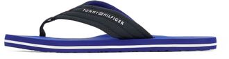 Tommy Hilfiger Herren Flip Flops Nyc Beach Sandal mit Logo, Blau (Desert Sky), 42