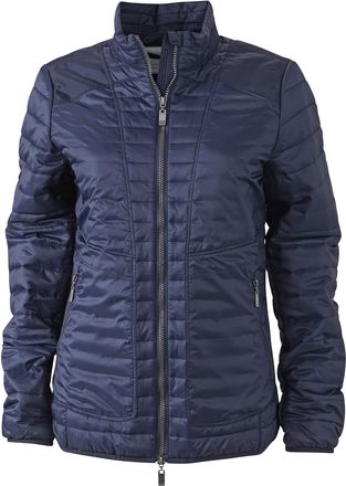 James & Nicholson Damen Lightweight Jacket Jacken, Navy/Silver, XXL