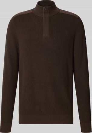Bugatti Strickpullover mit gepolsterten Schultern