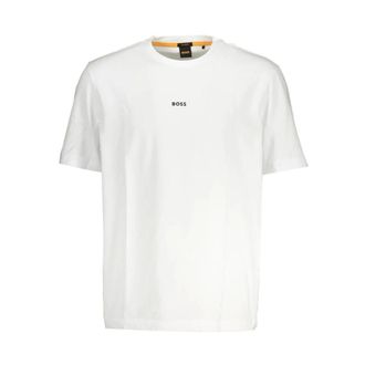 HUGO BOSS Homme, Tops, Blanc, Taille: 3XL Tee 5 Manches Courtes Col Rond