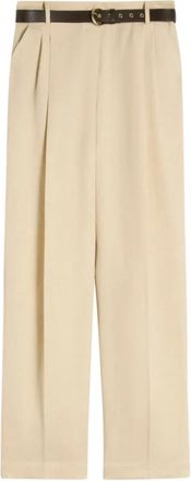 Max Mara Femme, Pantalons, Beige, Taille: 40 FR Pantalone lungo