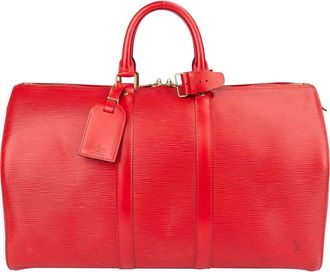 Louis Vuitton Crossbody Bags - Louis Vuitton Rouge Epi Leather Keepall 45 - Gr. unisize - in Rot - f&uuml;r Damen