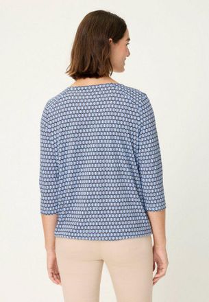 Olsen T-Shirt Shirt mit Allover-Dessin und Tunikaausschnitt