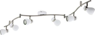 Eglo LED Deckenlampe Arboledas, Deckenstrahler, Stahl in Weiss, Nickel-matt, GU10 Fassung