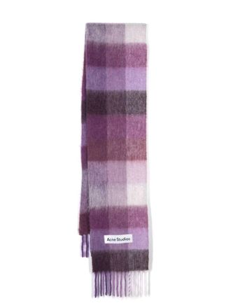 Acne Studios écharpe à carreaux - Violet