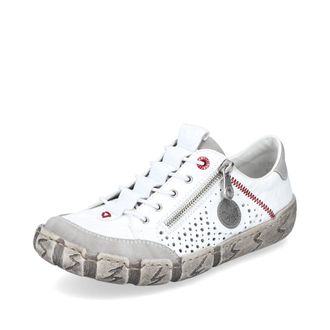 Rieker Damen Low-Top Sneaker L0355, Frauen Halbschuhe,Strassenschuhe,Sportschuhe,Freizeitschuhe,Turnschuhe,Laufschuhe,Weiss (80),40 EU / 6.5 UK
