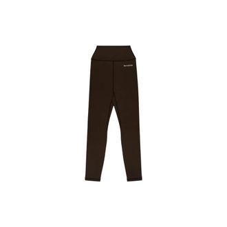 Sporty & Rich Serif Logo Legging - - Trousers - Damen - Braun - M