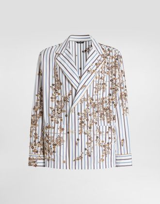 Dolce & Gabbana Vanity Robe With Embroidery - Mann Hemden Mehrfarbig 48