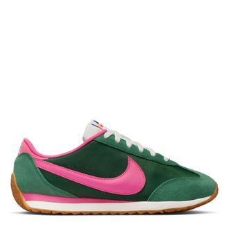 Nike Waffle Debut Sneaker f&uuml;r Damen, Wildleder, Keilabsatz (Gr&uuml;n/Pink)