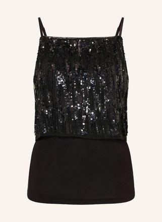 Riani Riani Mesh-Top Mit Pailletten schwarz