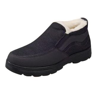 Generic Bottes de neige &agrave; enfiler pour homme - Chaudes - Doublure en fourrure - Antid&eacute;rapantes - Confortables - Imperm&eacute;ables - L&eacute;g&egrave;res - D&eacute;contract&eacute;es - Therm