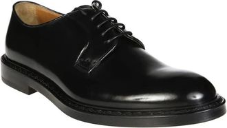 Doucal's Polished Derby Shoes With Lace-Up Design - Gr. 39 (EU) - in Schwarz