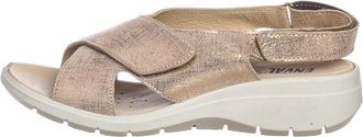 Enval soft Damen D.charlotte Enval Keilsandale, Platin Laminiert, 41 EU