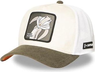 Capslab | Casquette Trucker Bugs Bunny Looney Tunes | Design Iconique | Confortable et Style Urbain | Inspir&eacute;e des Dessins anim&eacute;s Classiques | Id&eacute;ale pour Les