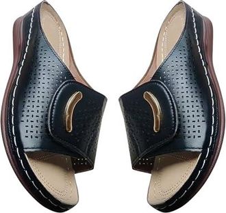 Generic Sandales d&eacute;t&eacute; pour femme - Avec talon compens&eacute; - Style boh&egrave;me - Sandales de plage - Sandales d&eacute;t&eacute; r&eacute;tro - Sandales romaines - Sandales de loisirs - Bo