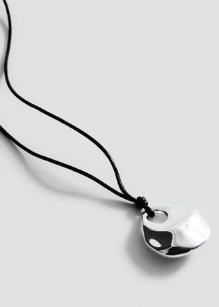 Mango Collier avec pendentif m&eacute;tallique argent - Femme - Taille unique - MANGO
