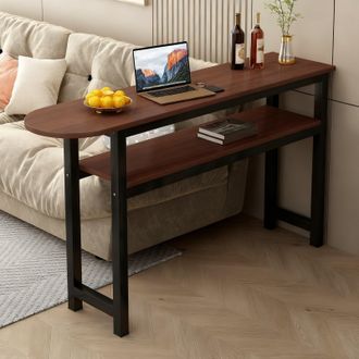 Generic Hoher Beistelltisch, Hoher Nachttisch Mit Beinen Aus Kohlenstoffstahl Und Verstellbarem Fu&szlig;, Halbrunde Tischplatte for Kaffeebar Oder Theke