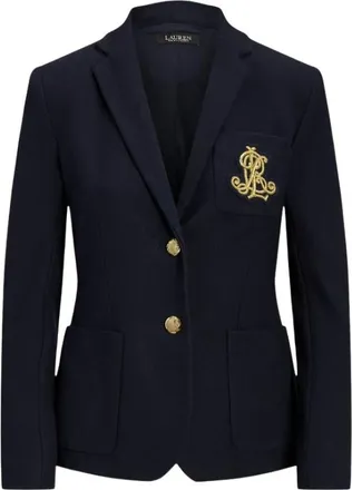 Ralph Lauren Femme, Vestes, Bleu, Taille: 38 FR Refined Jacquard Blazer