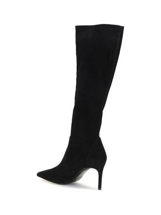 Stuart Weitzman Womens Boots Power Black Calf Leather
