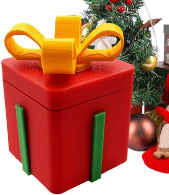 Generico Decox 3D-gedruckter Weihnachtsschmuck: Sehr h&ouml;fliche Weihnachtsbox, lustige Figuren f&uuml;r den Eingangsbereich von Wohnungen, Regal f&uuml;r Schlafzimmer, Inn