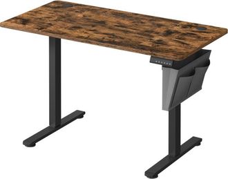 Songmics Songmics - Bureau &Eacute;lectrique Assis-Debout, Bureau R&eacute;glable en Hauteur, 60 x 120 x (72-120) cm, 4 Hauteurs M&eacute;morisables, Pochette de Rangement, pour